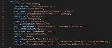 Azure Stack Iaas Vm Arm Template Deployment And Json Editors Daniels Tech Blog