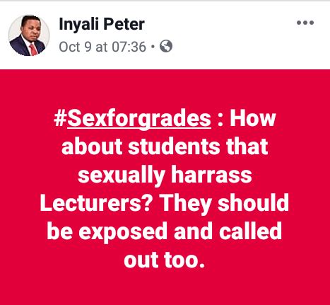 SexforGrades Babes Who Sexually Harass Lecturers Should Be Exposed And Called Out Too