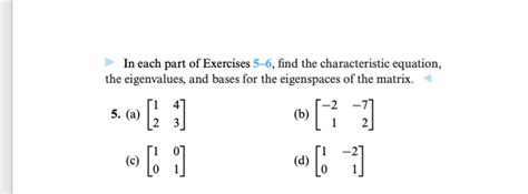 Solved Find The Characteristic Equation The Eugenvaluses