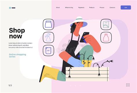 Online Shopping And Electronic Commerce Vector Illustration Series
