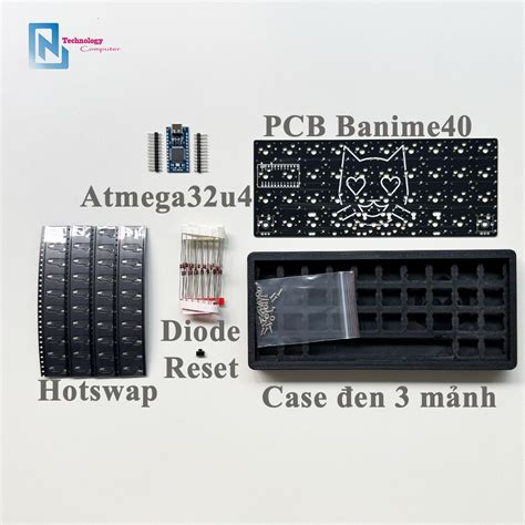 Banime 40 Diy Keyboard Type C Connection Using Atmega32u4 Module Keymap