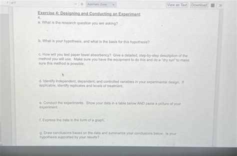 Solved Exercise 4 Designing And Conducting An Experiment 4