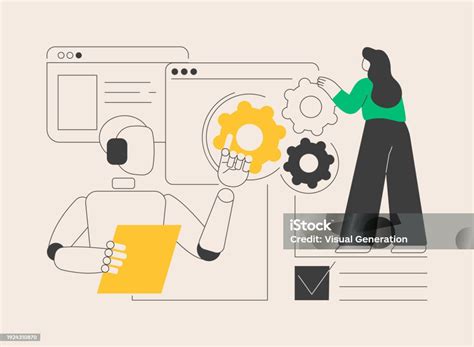 Collaborative Robotics Abstract Concept Vector Illustration Stock Illustration Download Image