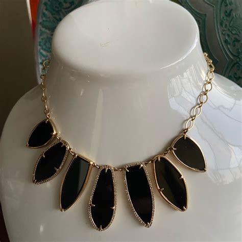 Stella And Dot Jewelry Nwt Stella Dot Black Resin Necklace Poshmark