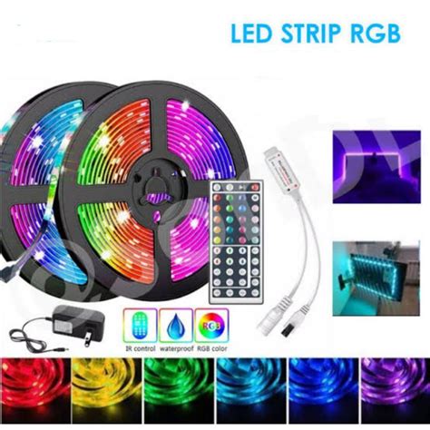 Jual Paket Lampu Led Strip Rgb Warna Warni M Meter Ip Waterprof Komplit
