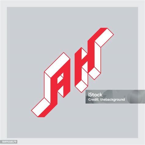 Ah 2자리 코드입니다 디자인을 위한 아이소메트릭 3d 글꼴입니다 3차원 문자 A 및 H 모노그램 또는 로고타입 0명에 대한 스톡 벡터 아트 및 기타 이미지 Istock