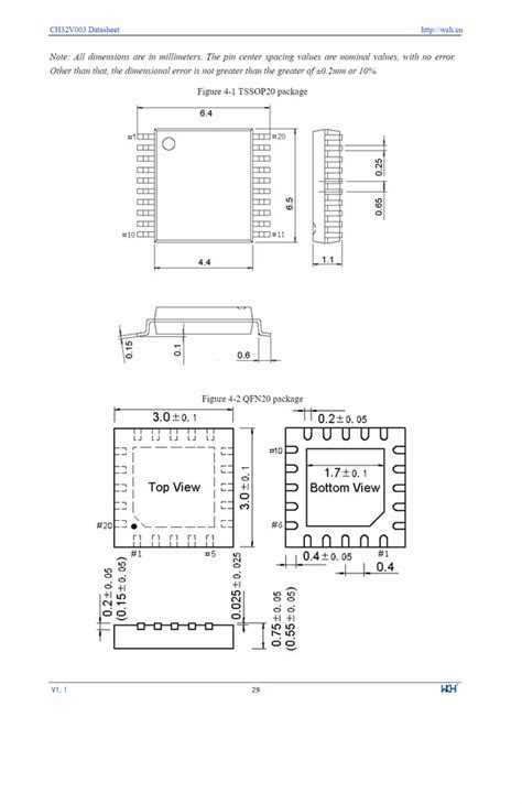 Wch Microcontroller Ch32v003f4p6 20pin Ic General Purpose Riscv