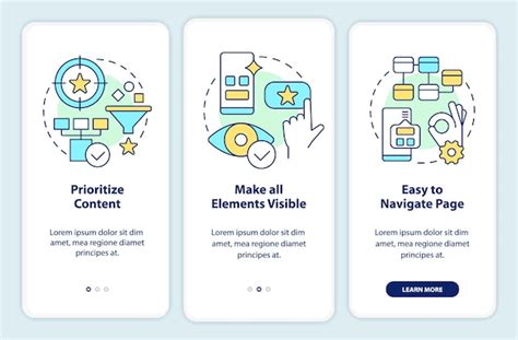 Premium Vector Mobile Design Recommendations Onboarding Mobile App Screen