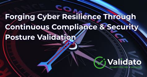 Forging Cyber Resilience Through Continuous Compliance And Security Posture Validation Validato