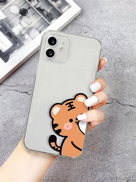 Cartoon Tiger Print Clear Phone Case Phone Cases Clear Phone Case Phone