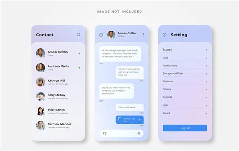 Premium Vector Simple Ui Design Chat Mobile App