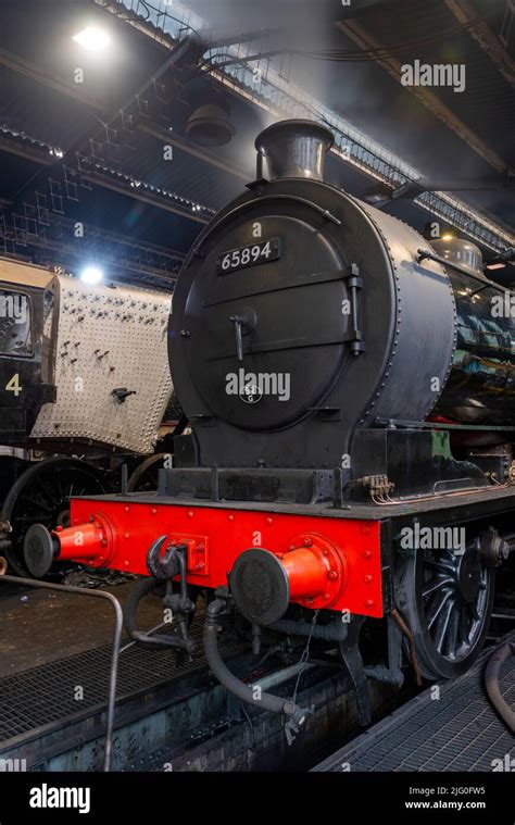 P3 Engine No 65894 Steaming Down In The Engine Shed At Grosmont