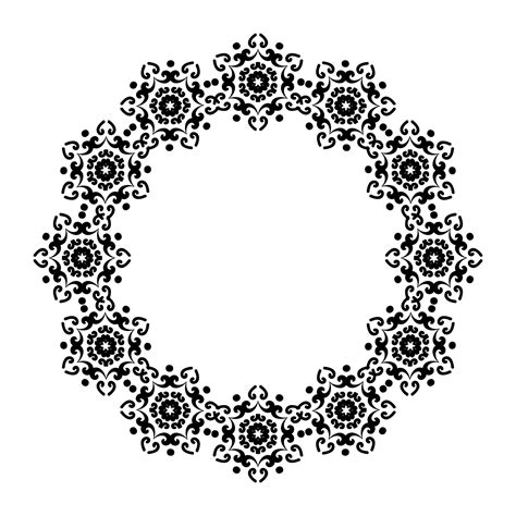 Round Frame Decorative Flower Border Decorative Border Ornament For Decoration Of Cards And