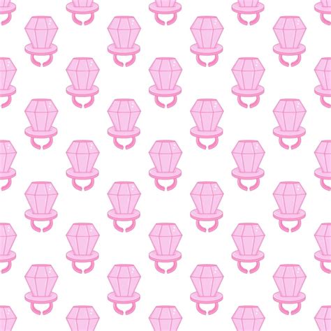 Premium Vector Plastic Ring With A Large Diamond Candy Jewel Pop