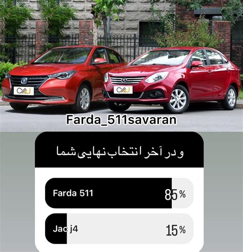 ‎فردا ۵۱۱ سواران چانگان آلسوین‎ ‎نتیجه جالب مقایسه دو خودرو فردا ۵۱۱ و جک جی ۴در پیج فردا