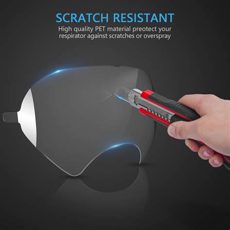 3m 6000 6800 6900 Compatible For Face Shield Peel Off Lens Cover 10