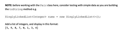 Solved Code The Generic Pair Class From Our Class Notes