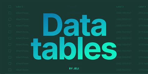 Data Tables Figma