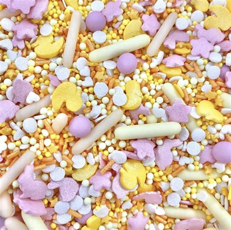 Easter Sprinkles For Cakes Cupcake Edible Toppers Yellow Lemon Pink