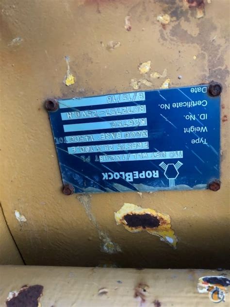Ropeblock Ropeblock 110 Ust Duplex Hookblock Hook Block Crane Part For Sale In Cleveland Ohio