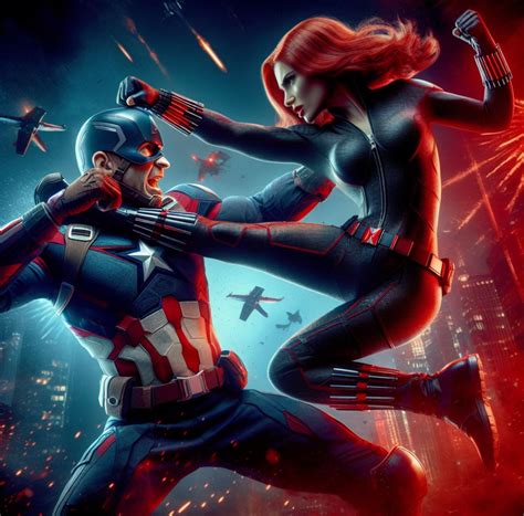 Black Widow Vs Captain America 1 High Kick By Ivandrago186 On Deviantart