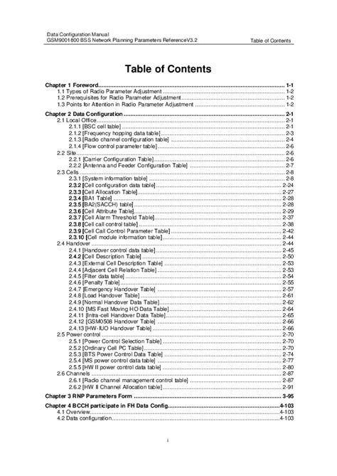 Pdf Huawei Gsm Radio Network Planning Parameters Reference V3 2