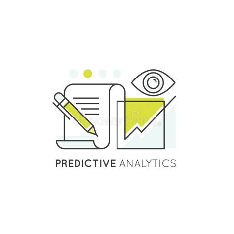 Vector Icon Style Illustration Web Badge Of Predictive Analysis Statistical Techniques Data