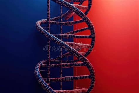 Minimalistic Dna Strand On Dual Toned Background Design For Science And Education Stock