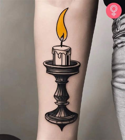 Traditional Candle Tattoo Designs