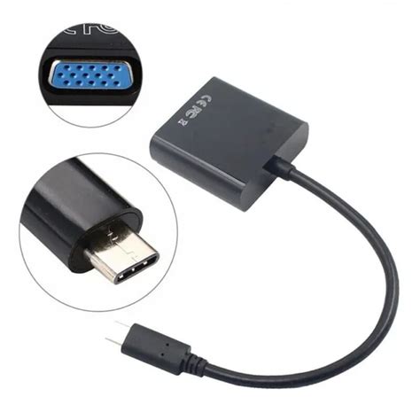 Convertisseur Adaptateur Usb Type C Vers Vga Pour Connecter Ecran