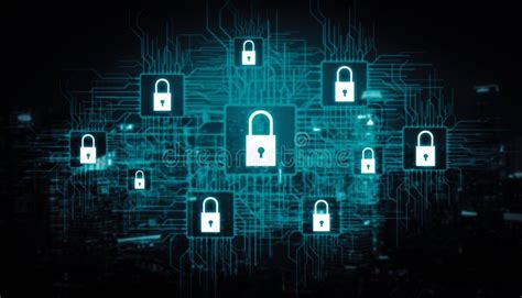 Cyber Security And Digital Data Protection Concept Stock Illustration Illustration Of