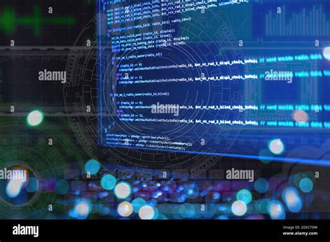 Close Up Laptop Computer Screen With Programming Code Creating Stock Photo Alamy