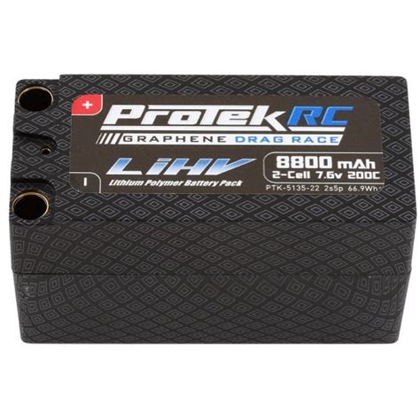 Protek RC 2S 200C 7 6V 8800mAh Si Graphene Drag Shorty Lipo Battery 8mm PTK 5135 22 Cars