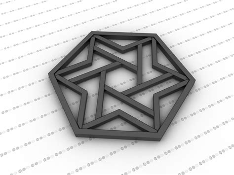 데이비드 육각형의 별 3d 모델 3 Unknown Dwg 3ds Fbx Max Obj Stl Free3d