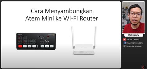 cara menyambungkan switcher blackmagic atem mini ke router wireless lan setting ip atem