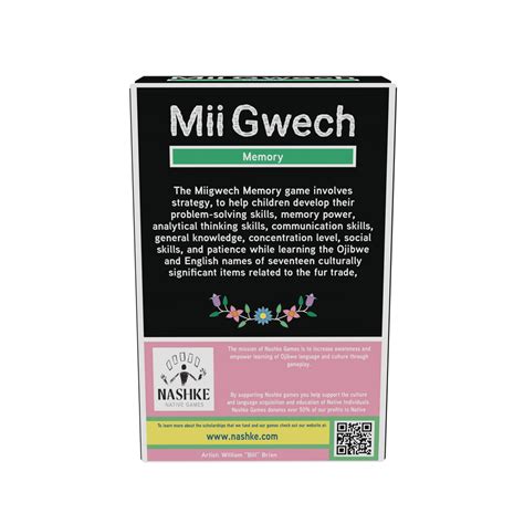 Miigwech Black Memory Tile Matching Game Nashke Native Games