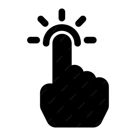 Premium Vector Click Icon Hand Clicking Button Icon