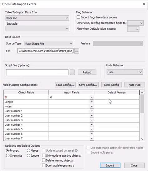 Importing River Bank Data Autodesk