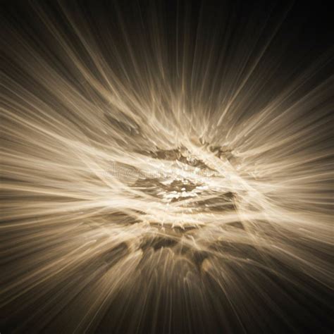 Abstract Radial Blur Effect Featuring Light Beams Converging Toward The Center Creating Stock