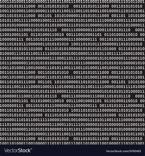 Binary Computer Code Raster Background Black Vector Image