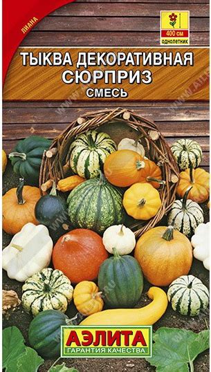 Семена Аэлита тыква декоративная «Сюрприз» смесь | отзывы