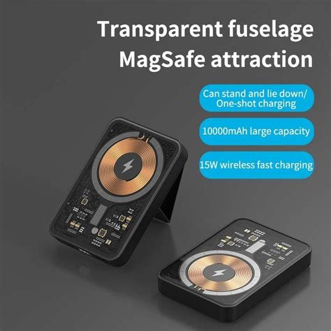 Magsafe Crystal Powerbank Magnetic Wireless Fast Charger Mobile Phones Gadgets Mobile