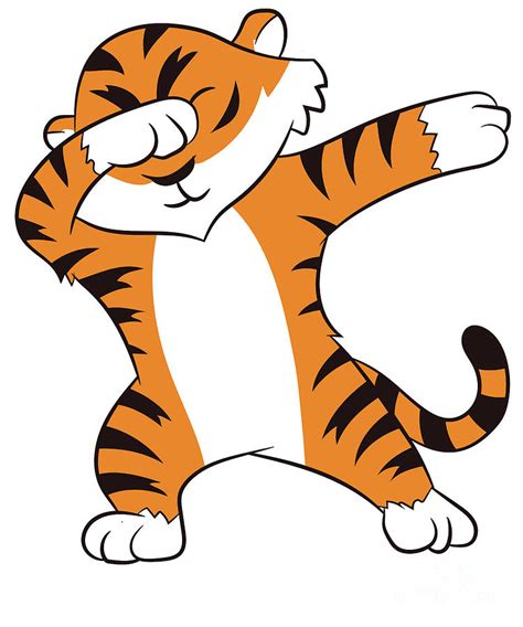 Dabbing Tiger Funny Dancing Tiger 2 Tapestry Textile By Eq Designs Pixels