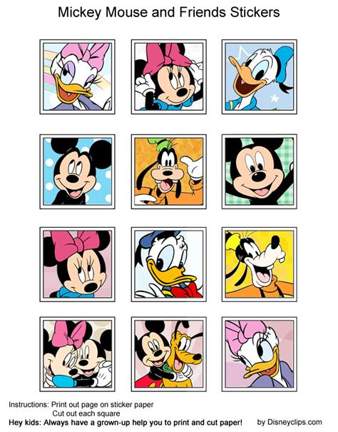 Disney Mickey Mouse Stickers Mickey Mouse And Friends Printables My