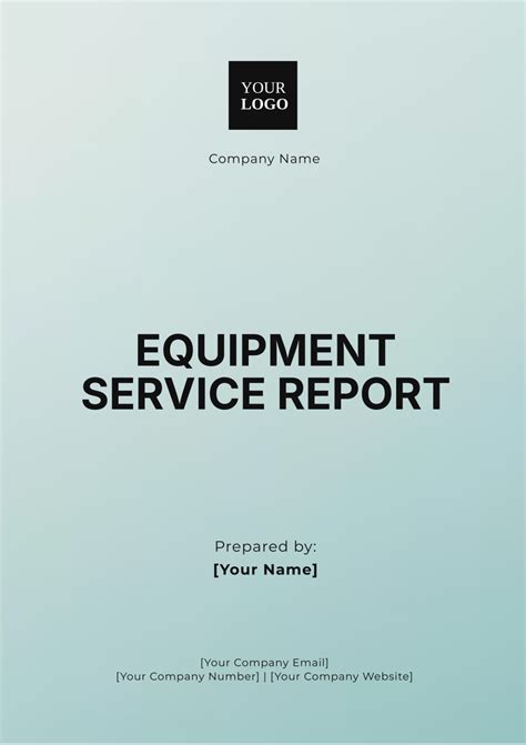 Free Service Report Template To Edit Online
