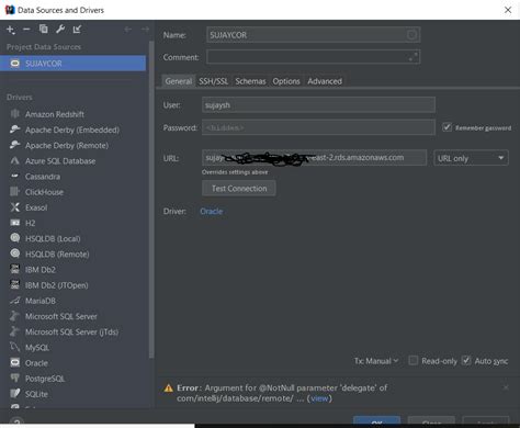 connecting an oracle db hosted on amazon rds to my flask project on