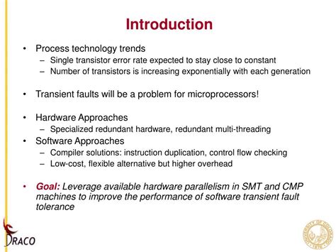 Ppt Transient Fault Tolerance Via Dynamic Process Level Redundancy Powerpoint Presentation