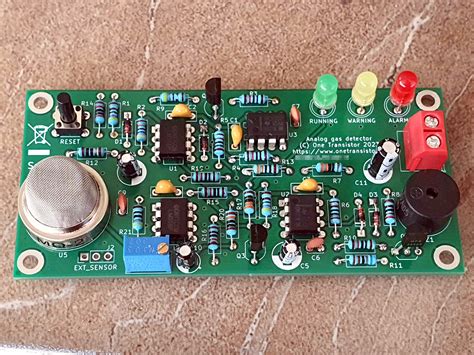 Gas Detector Based On MQ Without Microcontroller One Transistor