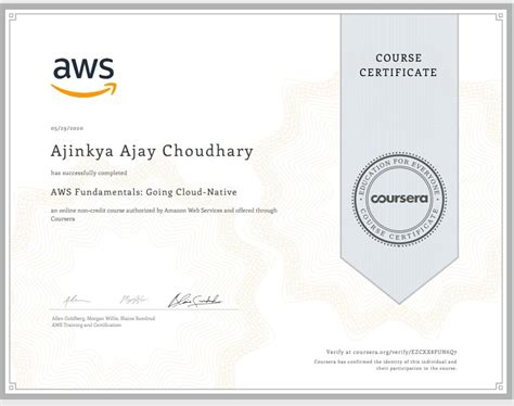 Coursera Awscloud Aws Cloud Ajinkya Choudhary