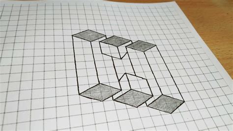 3d Illusion Video How To Draw 3d Illusion 3d Art 32 Graph Paper